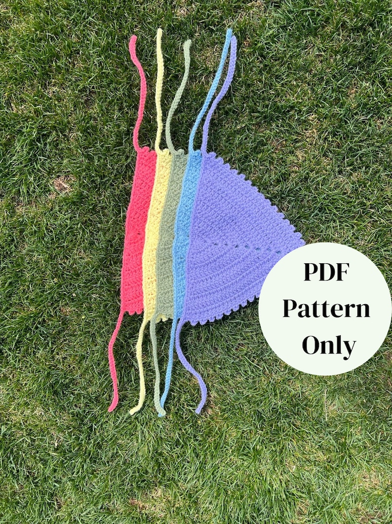 Crochet Picot Bandana Pattern - Etsy