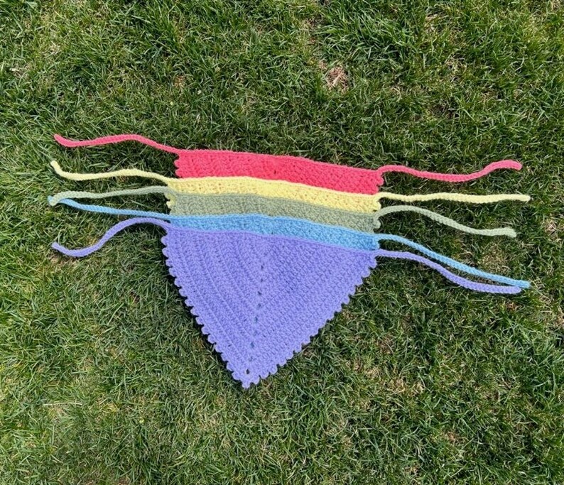 Crochet Picot Bandana - Etsy