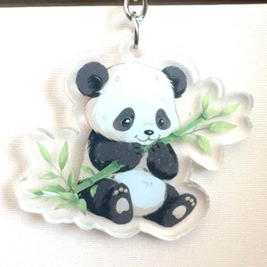 Custom Panda Keychain – Double-sided Acrylic Charm With Name ...