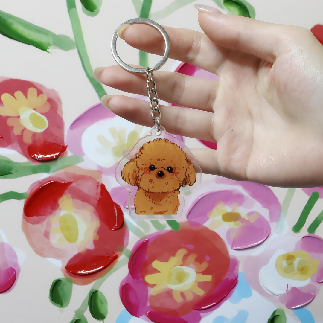 Personalized Poodle Acrylic Keychain: Stylish Dog Lover Gift - Etsy