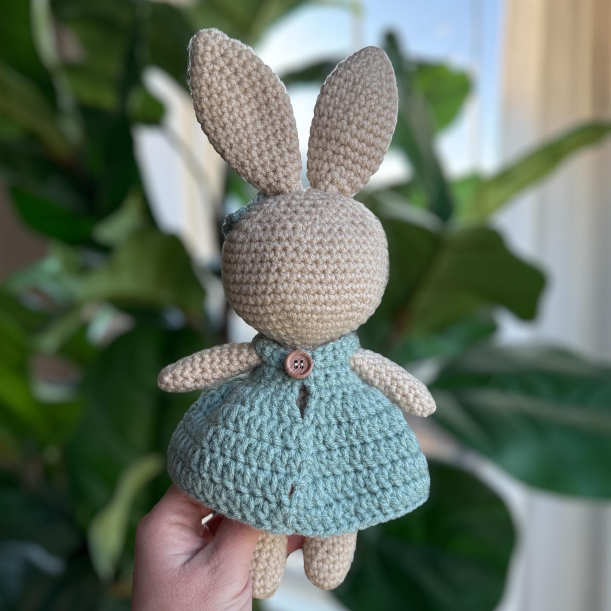 Crochet Bunny Rabbit Plushie Amigurumi Handmade Stuffed Animal for ...