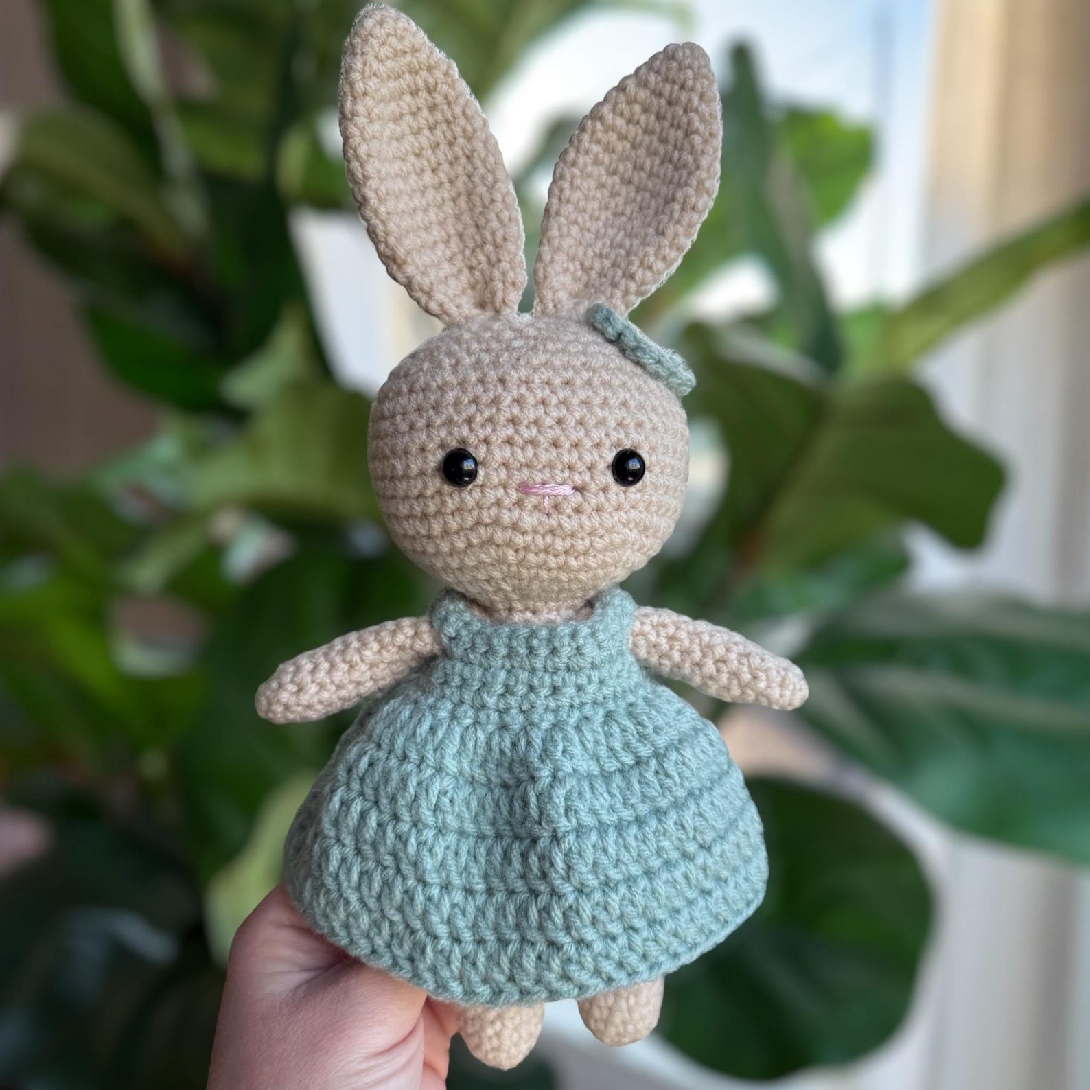 Crochet Bunny Rabbit Plushie Amigurumi Handmade Stuffed Animal for ...