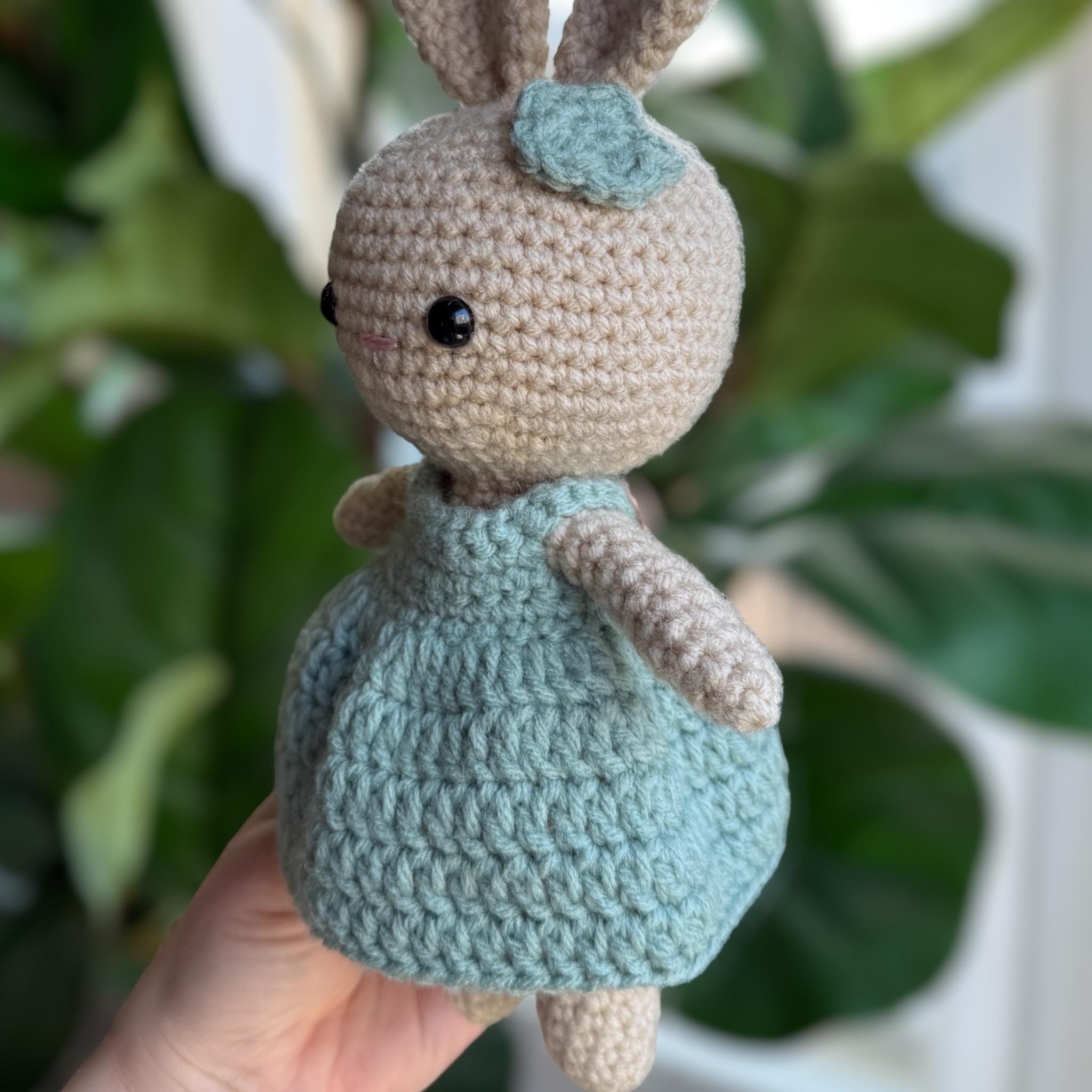 Crochet Bunny Rabbit Plushie Amigurumi Handmade Stuffed Animal for ...