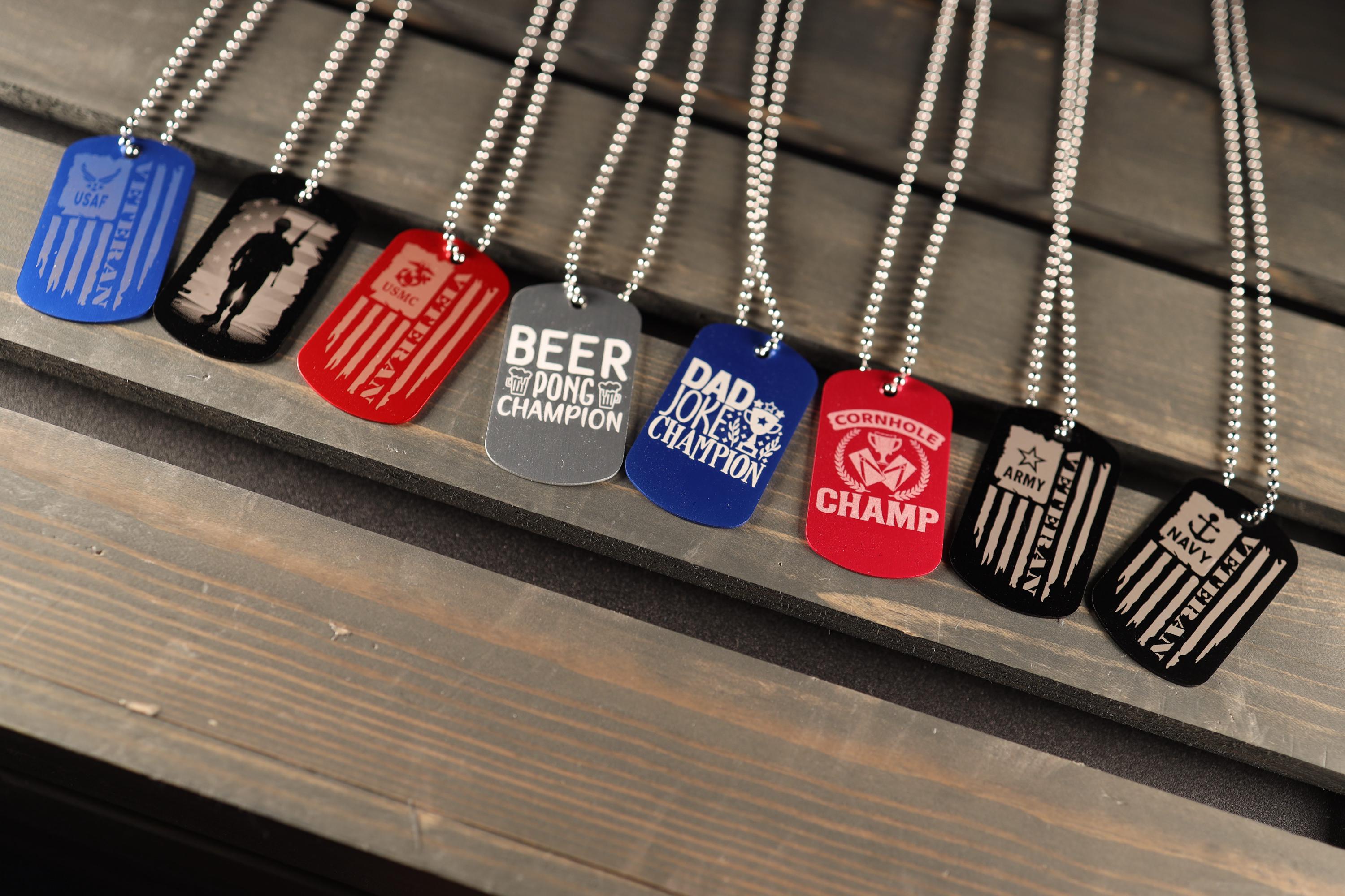 Laser Engraved Matte Aluminum Dog Tag - Etsy
