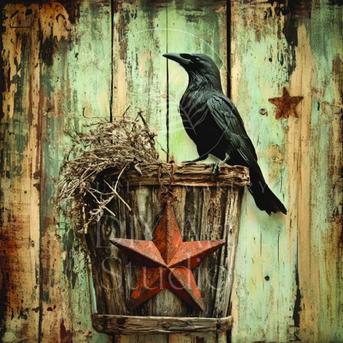 Sheep Crow Bundle, Primitive Farmhouse, Instant Download, Printable 8 ...