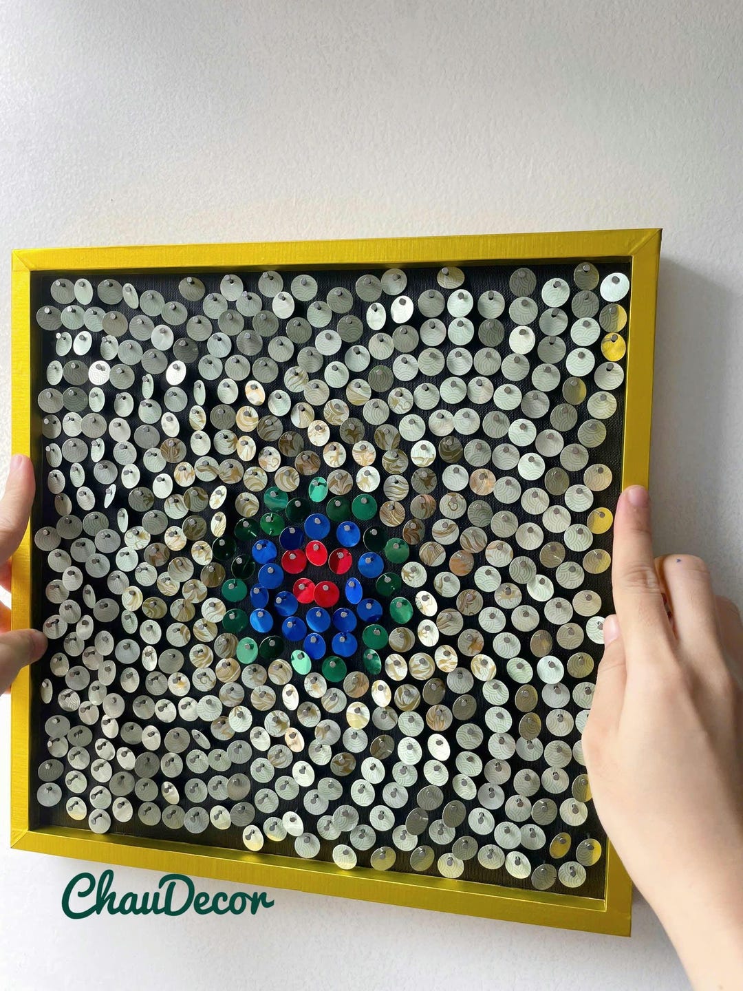 Sparkling Mosaic Art From Soda Can / Handmade Aluminum Arts Dot ...