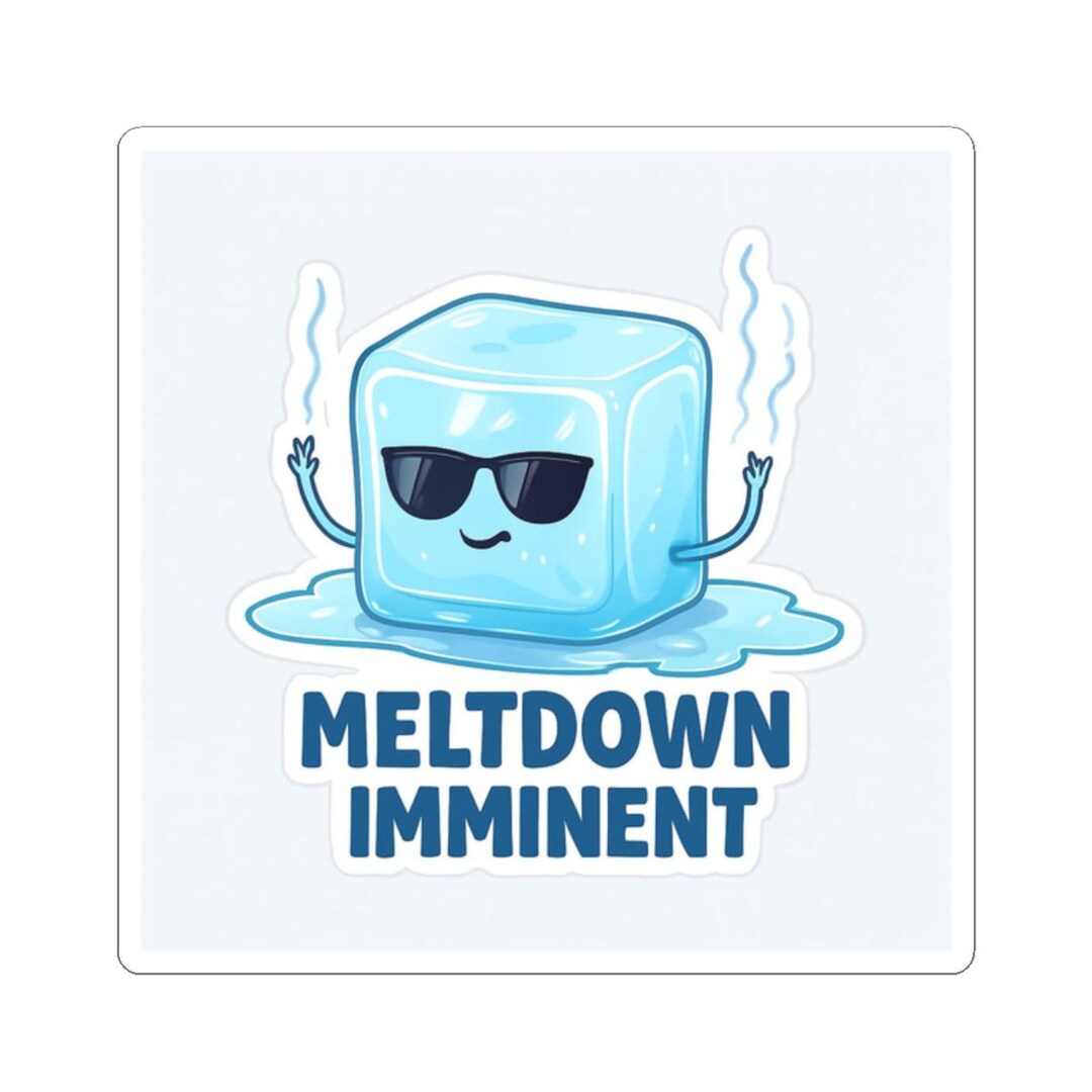 Ice Cube Meltdown Kiss-cut Stickers, Vinyl Decal, Laptop Decal, Water ...