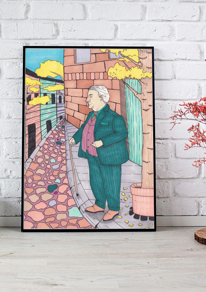 Original Art Print: "forced Perspective" | Colorful Illustration | A4 ...