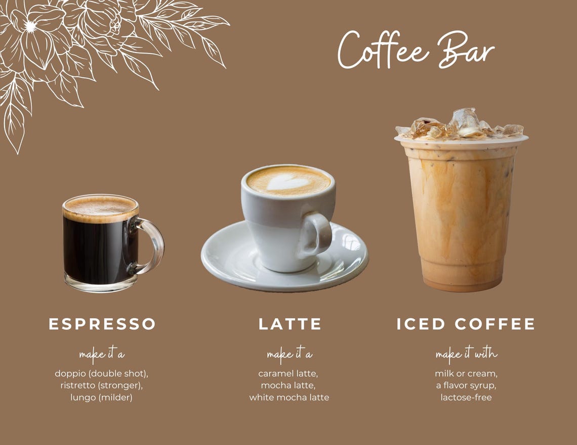 Coffee Bar Menu (digital Download) - Etsy
