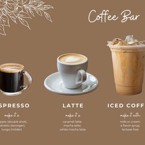 Coffee Bar Menu (digital Download) - Etsy