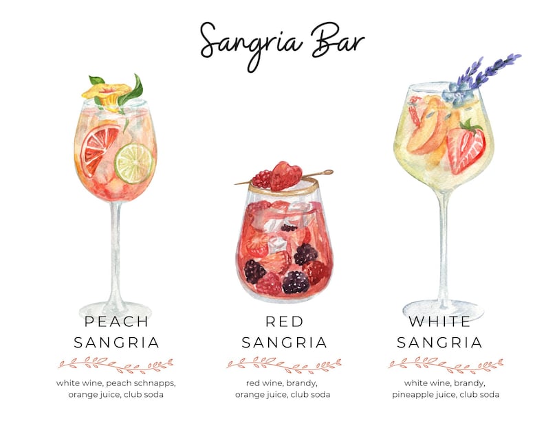 Sangria Bar Menu (digital Download) - Etsy