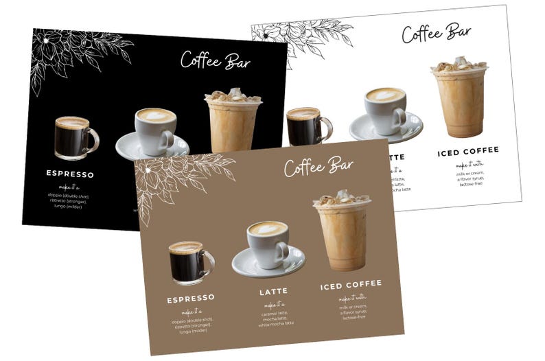 Coffee Bar Menu (digital Download) - Etsy