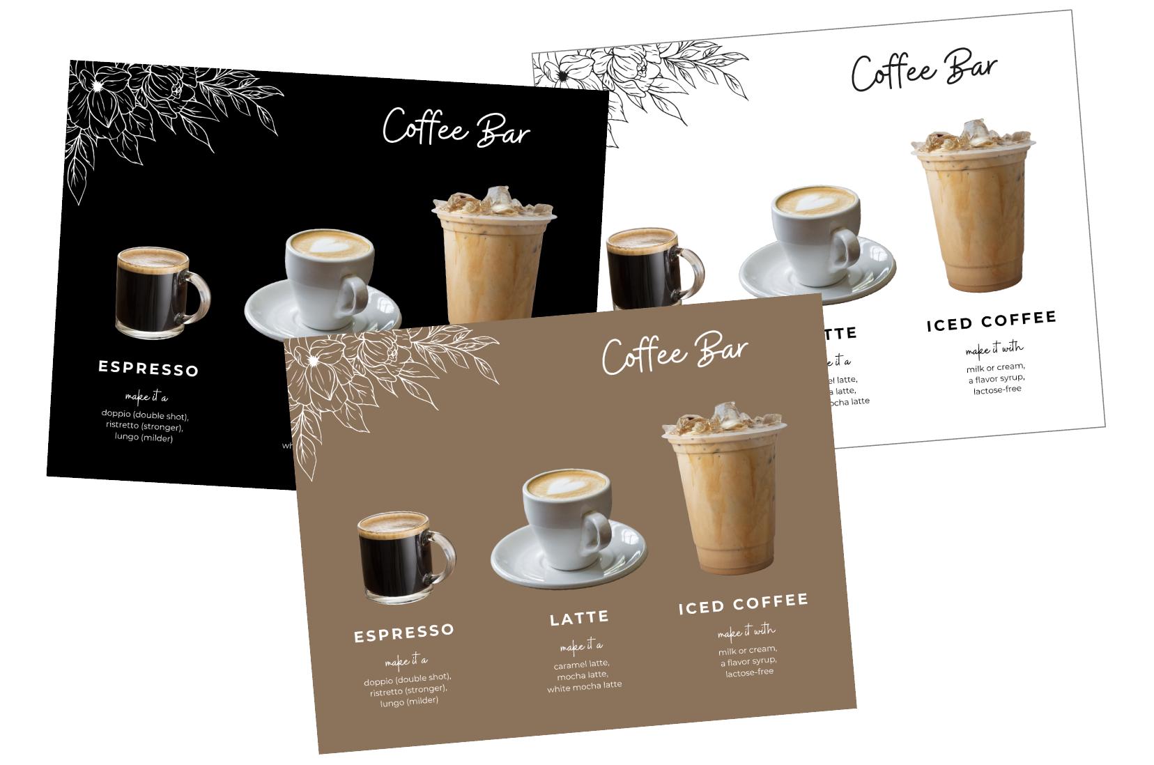 Coffee Bar Menu (digital Download) - Etsy