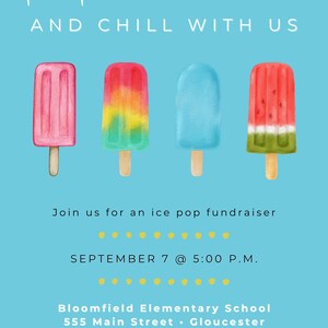 Ice Pop Party Flyer (digital Download) - Etsy