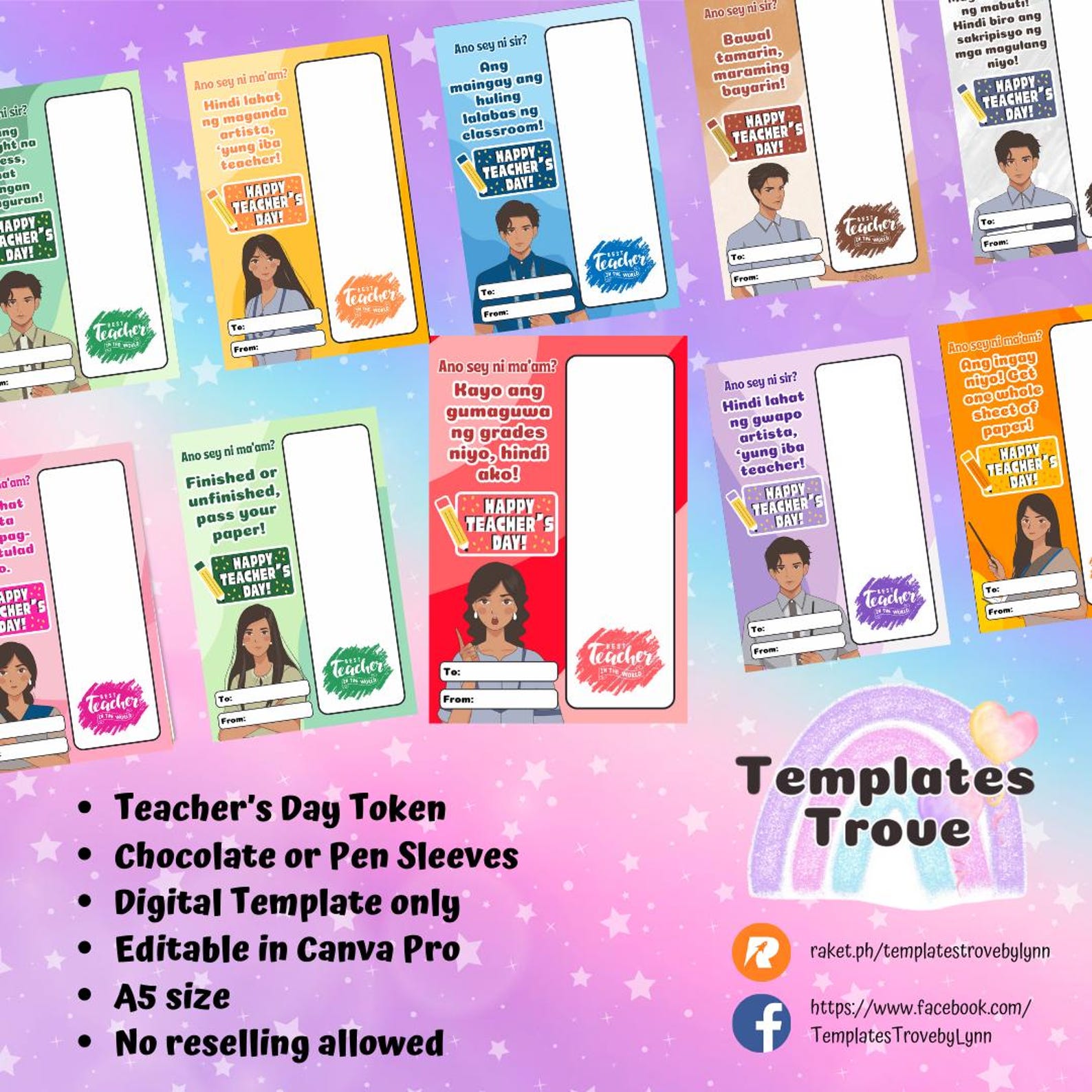 Teacher's Day Witty Pen or Chocolate Sleeves Token Appreciate Teacher Gift - Etsy