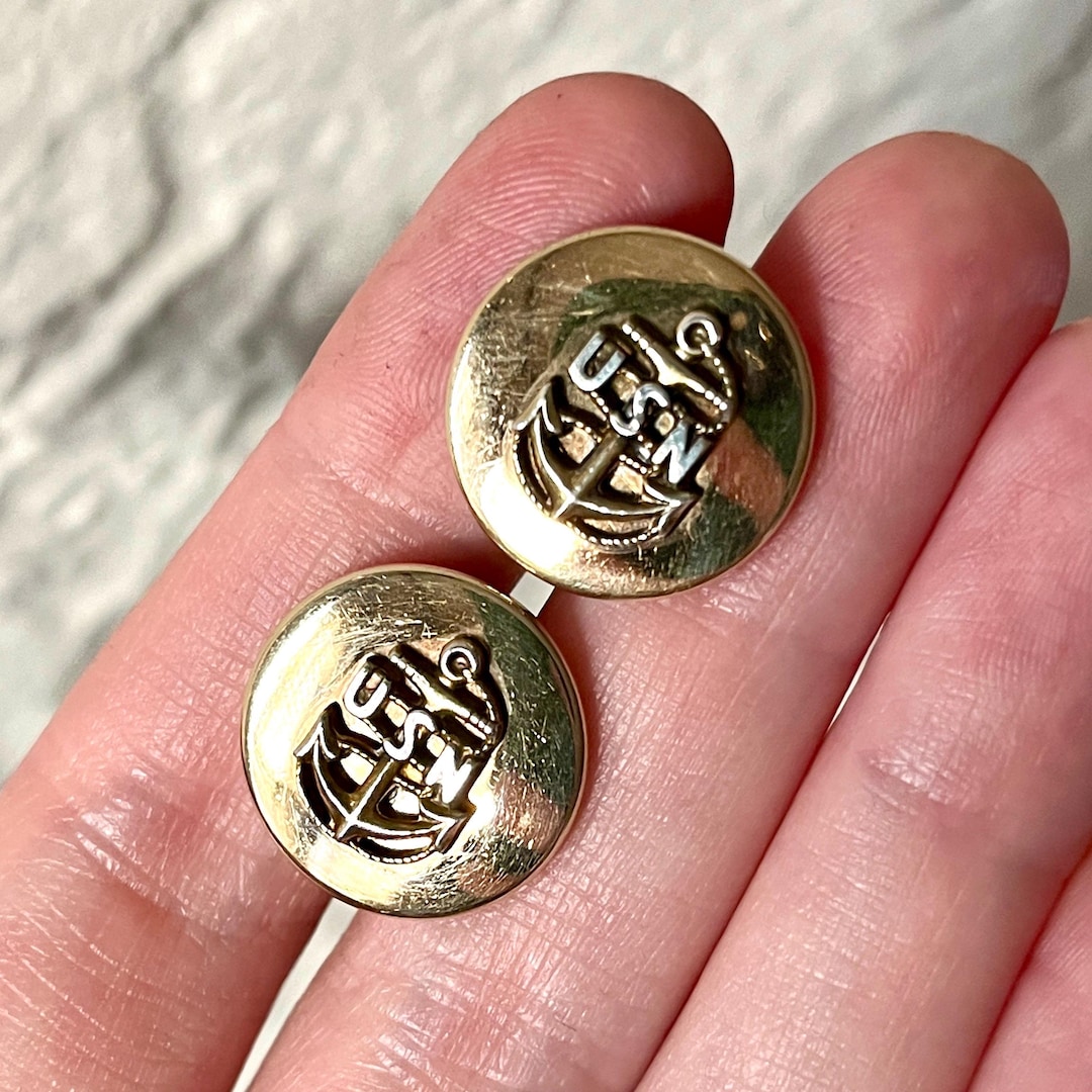Vintage 12K Gold Filled US Navy Military Cuff Links - Etsy