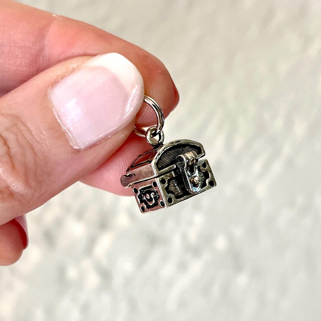 Vintage Sterling Silver 925 Hinged Prayer Box Charm for Bracelet or ...