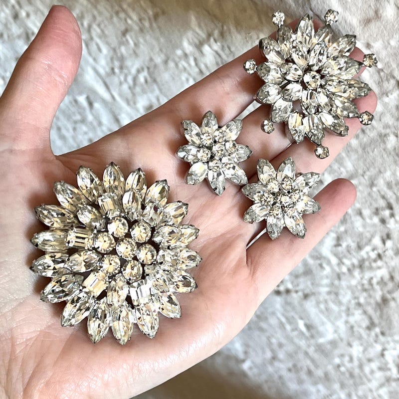 Rhinestone Brooches - Etsy