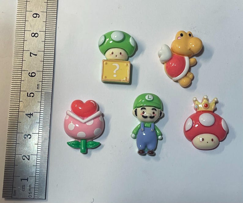 Super Mario Brothers Resin Charms - Etsy