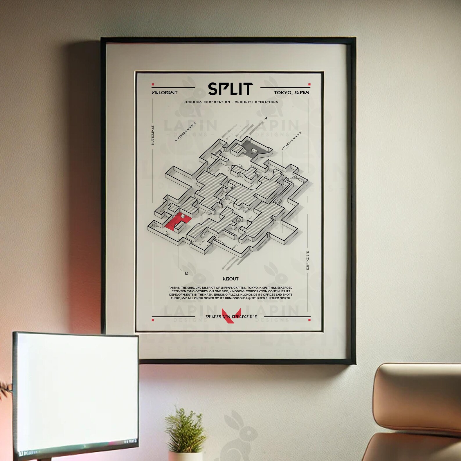 Valorant Map Poster 3D Wall Art Gamer Design – Unique Digital Download ...
