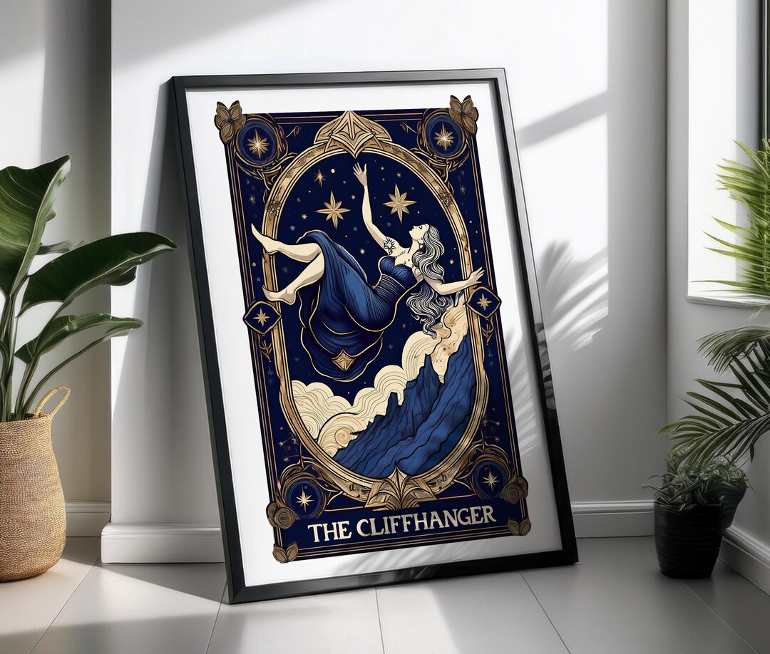 The Cliffhanger Tarot Card PNG, Reading Dark Academia Design, Book ...