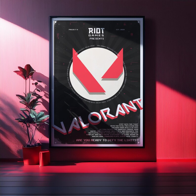 Valorant Poster Retro Gaming Style Digital Download, High Quality Riot ...