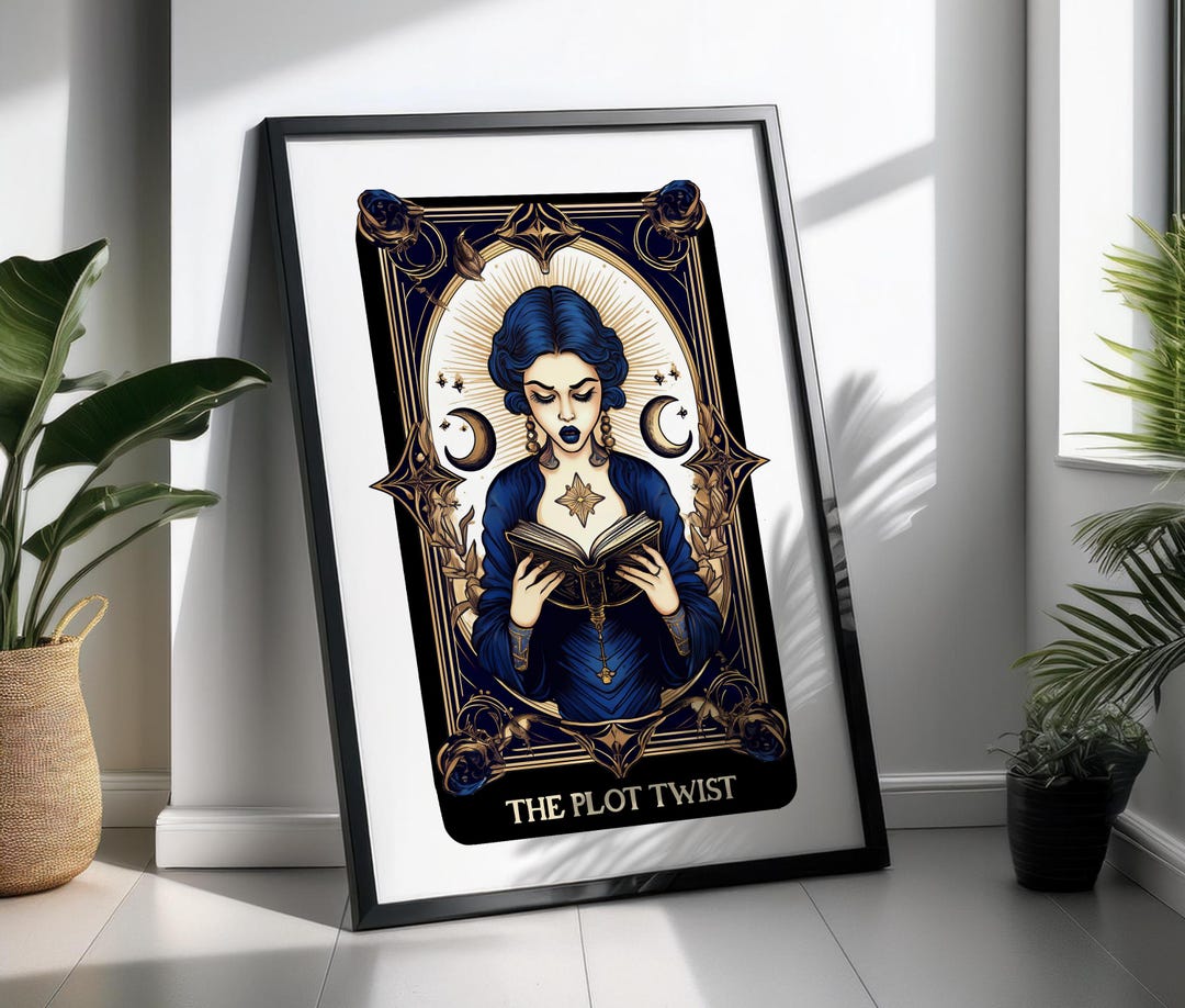 The Plot Twist Tarot Card PNG, Dark Academia Reading Design (digital ...