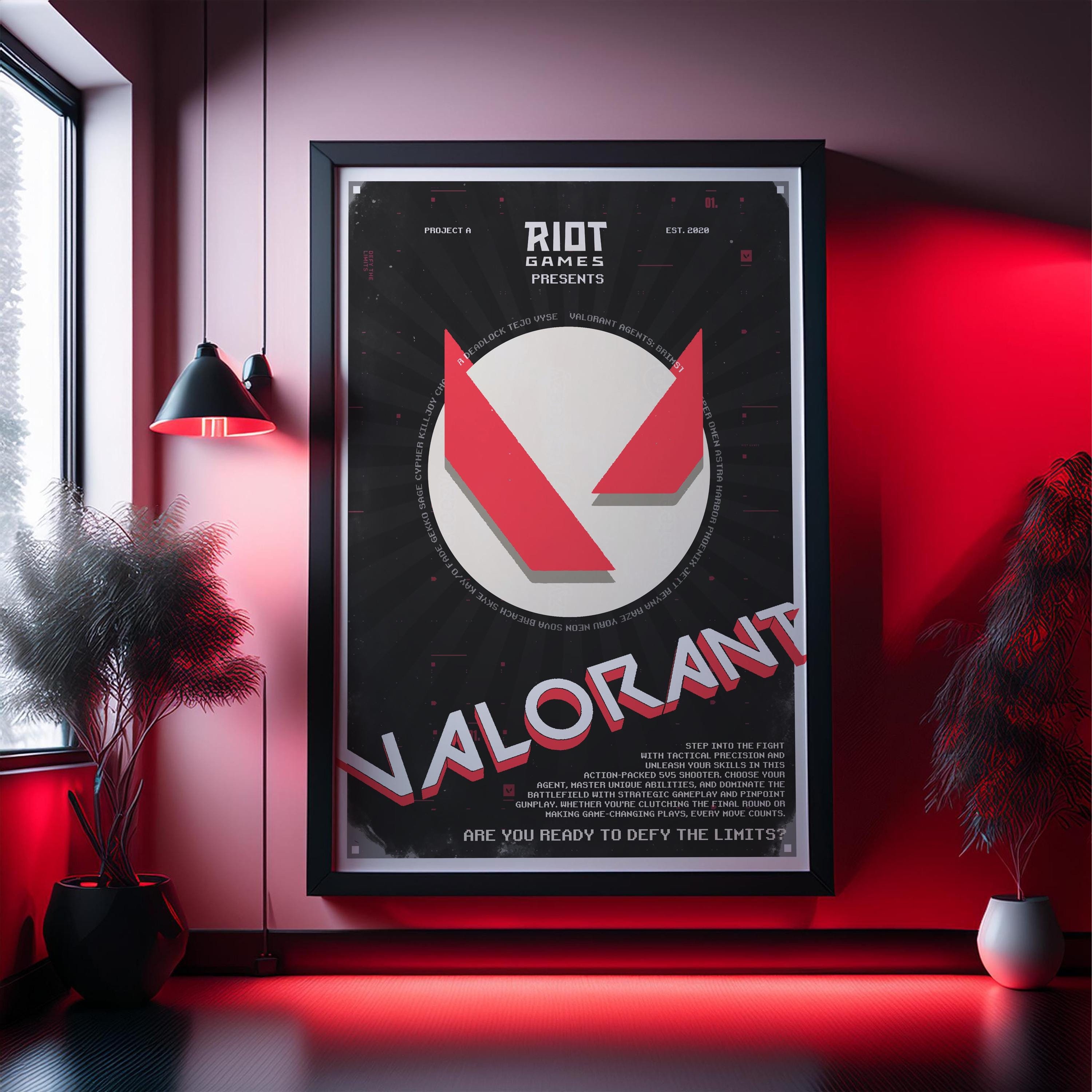 Valorant Poster Retro Gaming Style Digital Download, High Quality Riot ...