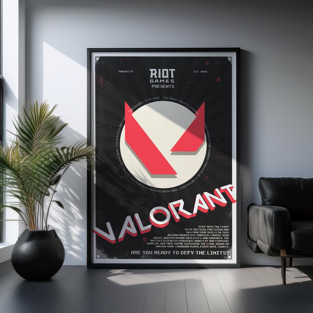 Valorant Poster Retro Gaming Style Digital Download, High Quality Riot ...