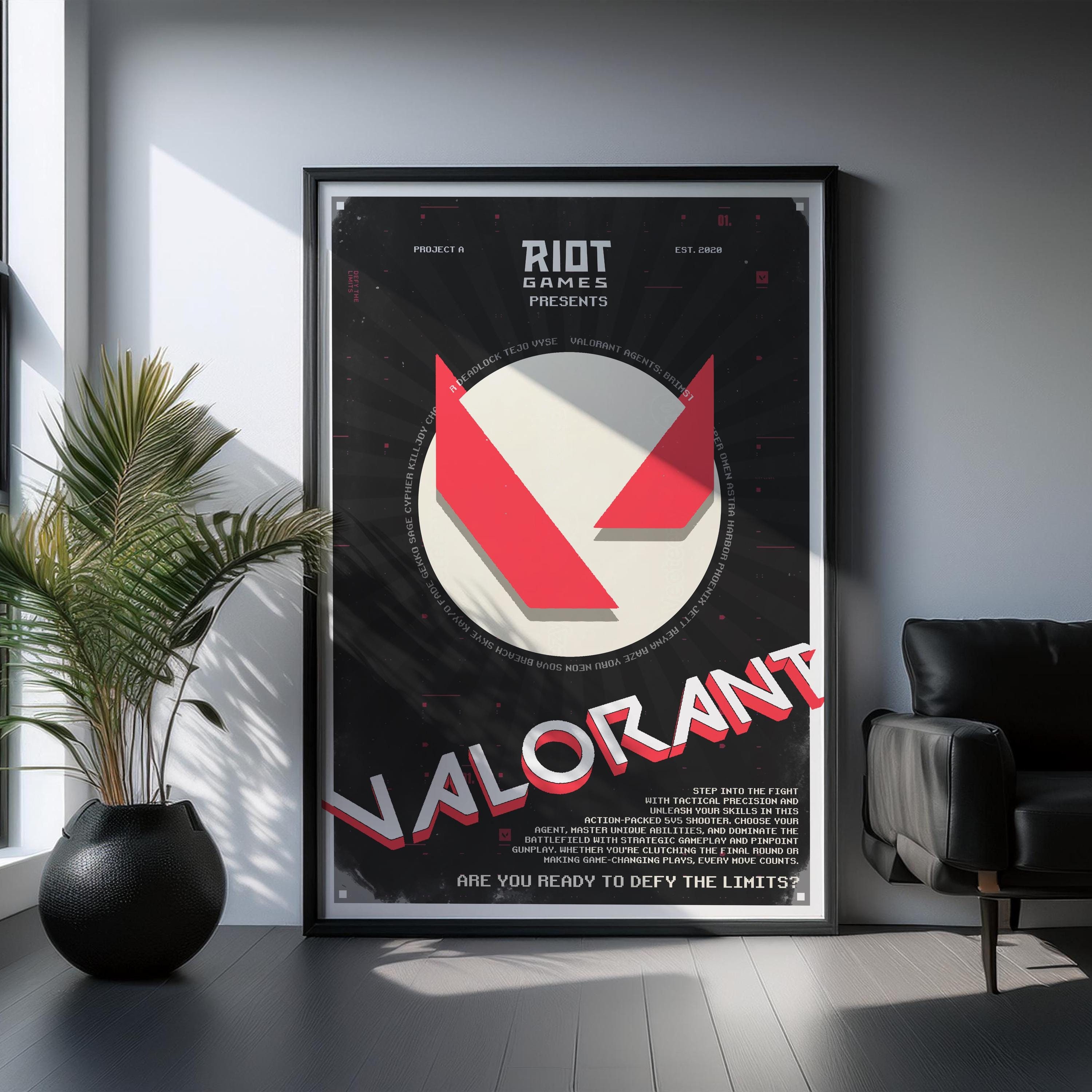 Valorant Poster Retro Gaming Style Digital Download, High Quality Riot ...