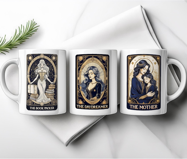 The Mother Daughter Tarot Card PNG, Reading Dark Academia Design, Book ...