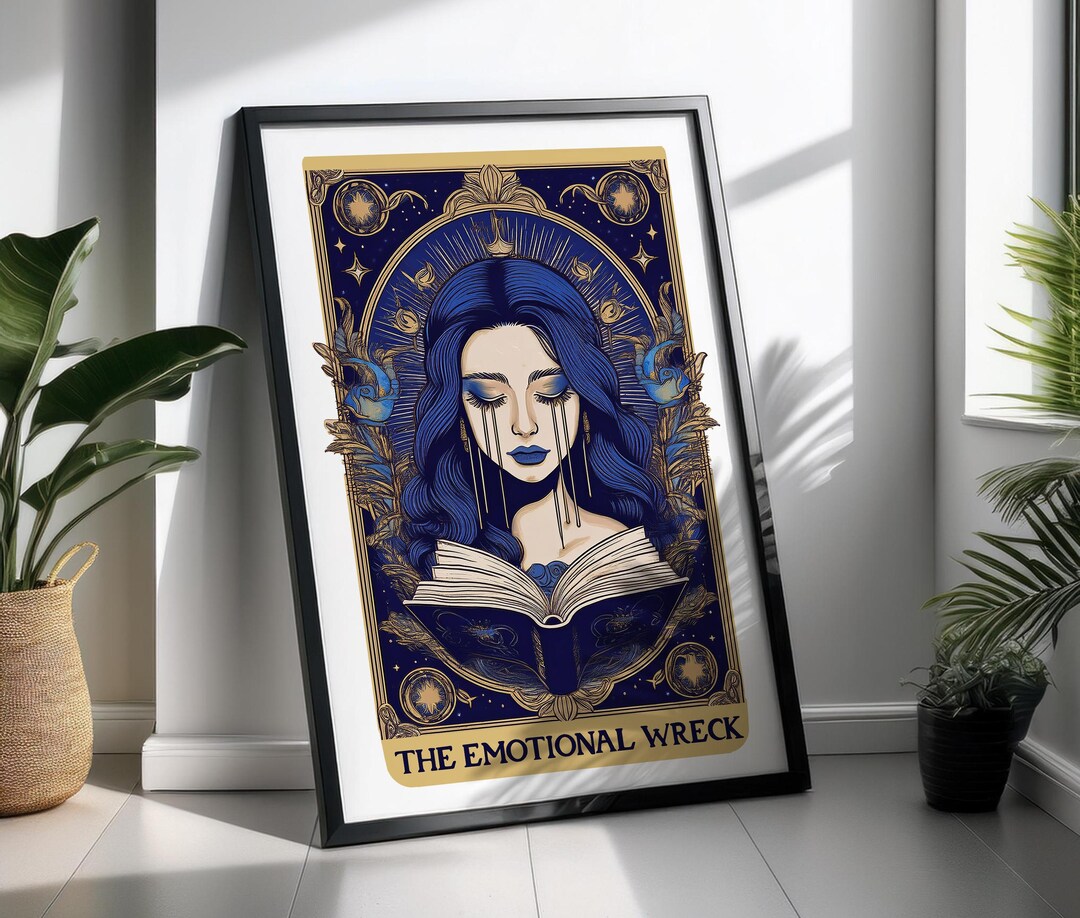 Emotional Wreck Tarot Card PNG, Dark Academia Reading (digital Download ...