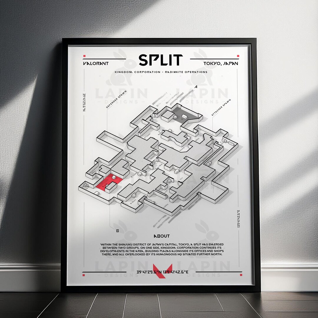 Valorant Split Map Poster – Gamer Room Decor (digital Download) - Etsy