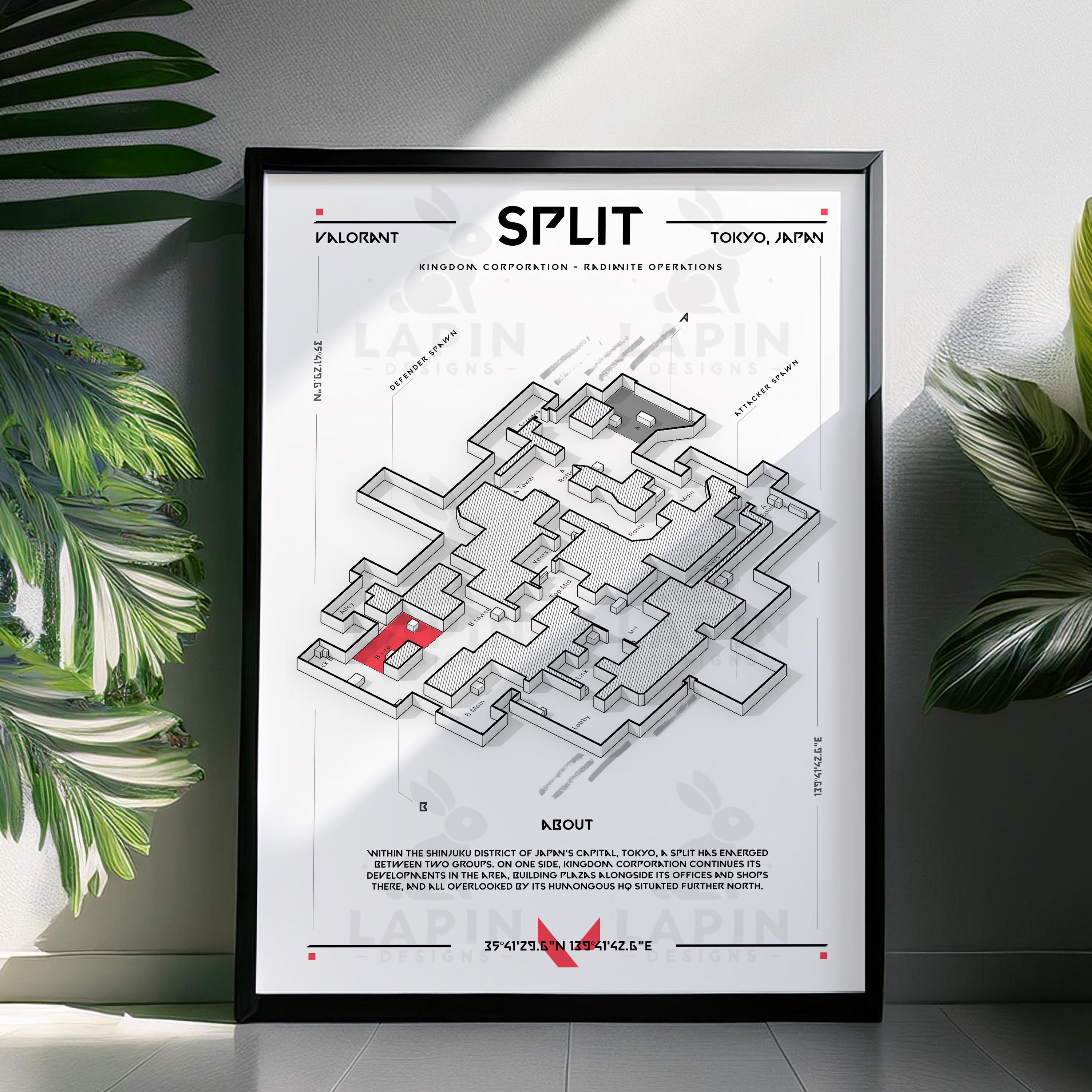 Valorant Map Poster 3D Wall Art Gamer Design – Unique Digital Download ...