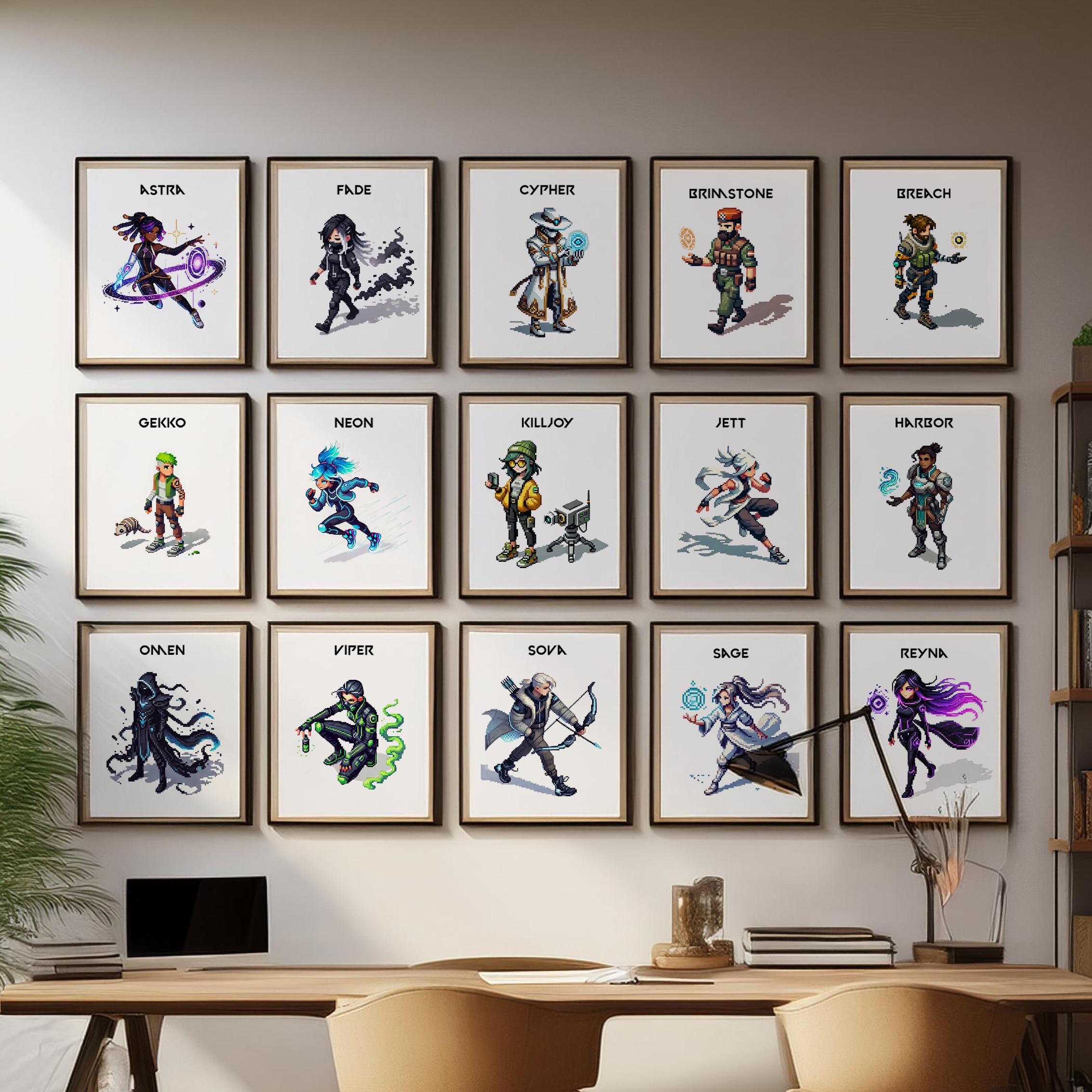 Valorant Pixel Agent PNG Bundle - 17 High-quality Pixel Art Files ...