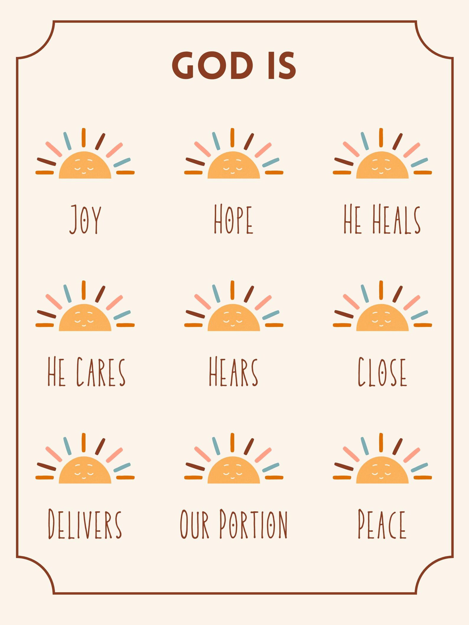 God Is" Inspirational Christian Digital Wall Art - Bible Verse ...