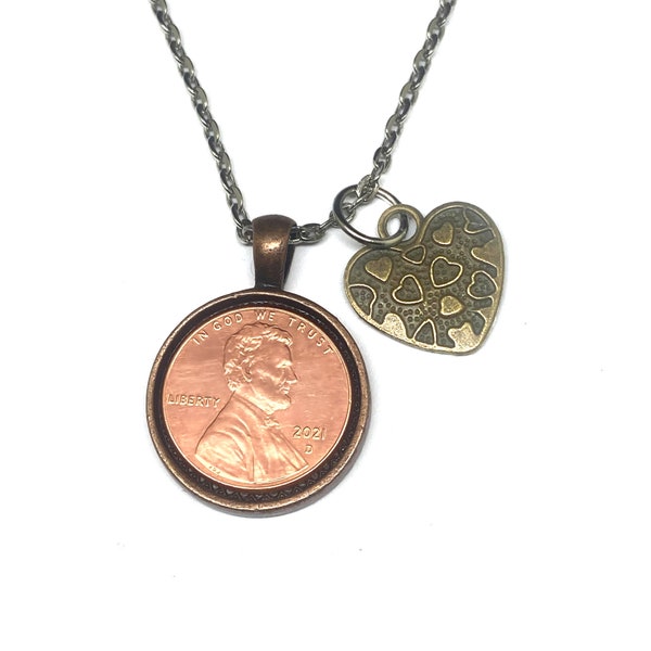 Penny Heart Necklace - Etsy