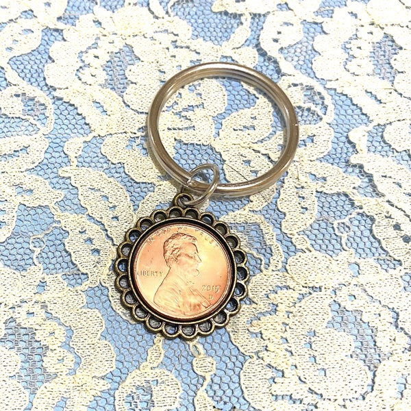 Lucky Penny Keychain - Etsy