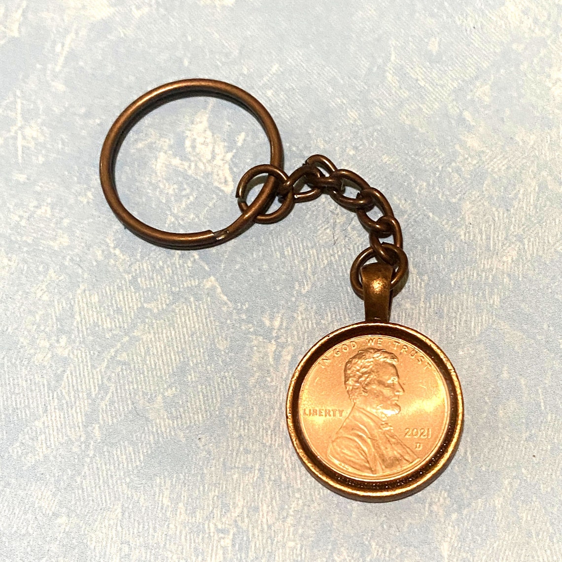 Penny Birth Year Key Chain Keyring Made From Your Choice of - Etsy