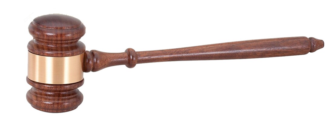 10" Genuine Walnut Gavel With Brass Head Band | Custom Engraved - Etsy