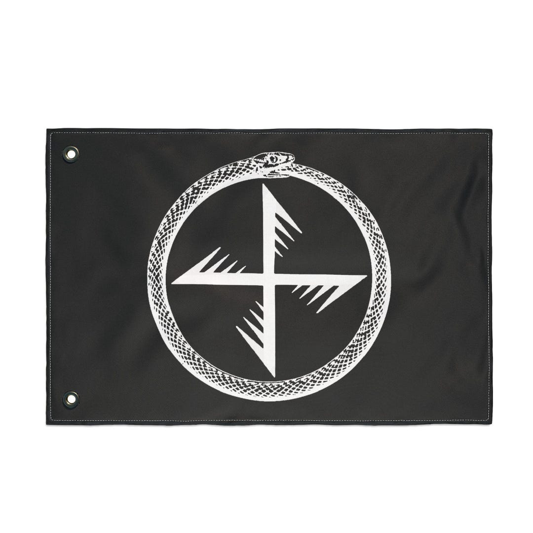 The Black Order Flag -ouroboros Compass Flag | Double Sided Flag - Etsy