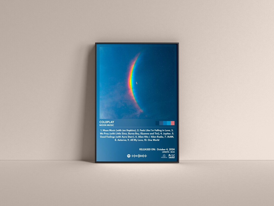 Coldplay Moon Music Poster, Coldplay Gift Poster, Coldplay Moon Music ...