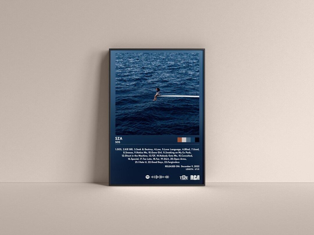 SZA-SOS Poster, Sza SOS Gift Poster, Sza Album High Quality, Digital ...