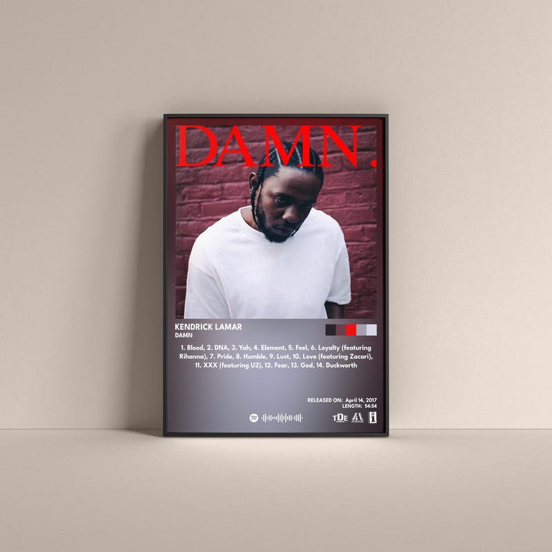 Kendrick Lamar Damn Poster - Etsy