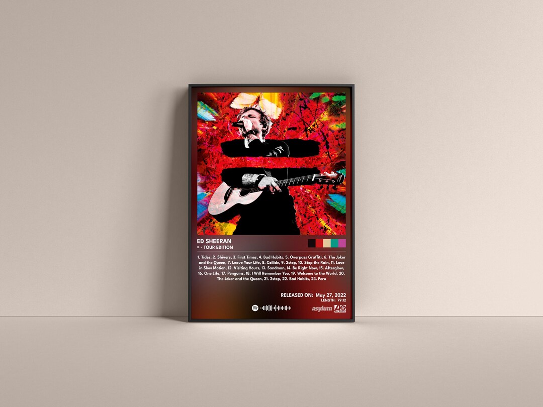 Ed Sheeran equals Tour Edition Poster, Ed Sheeran Gift Poster, Ed ...