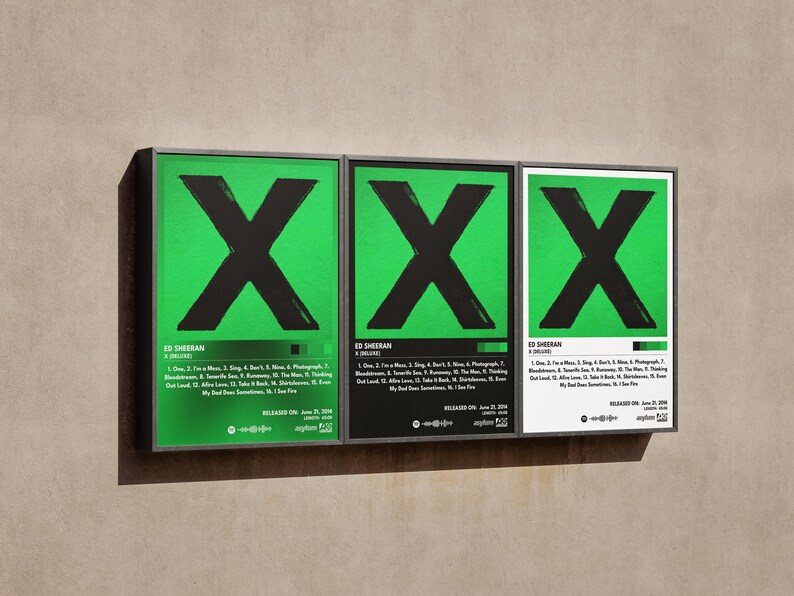 Ed Sheeran X multiply Poster, Ed Sheeran Gift Poster, Ed Sheeran X multiply Album High Quality ...