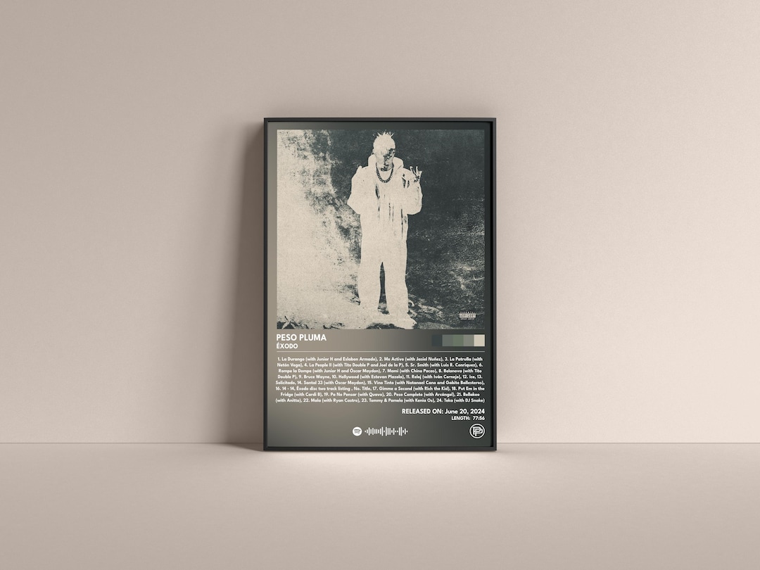 Peso Pluma Éxodo Poster, Peso Pluma Gift Poster, Peso Pluma Éxodo Album ...