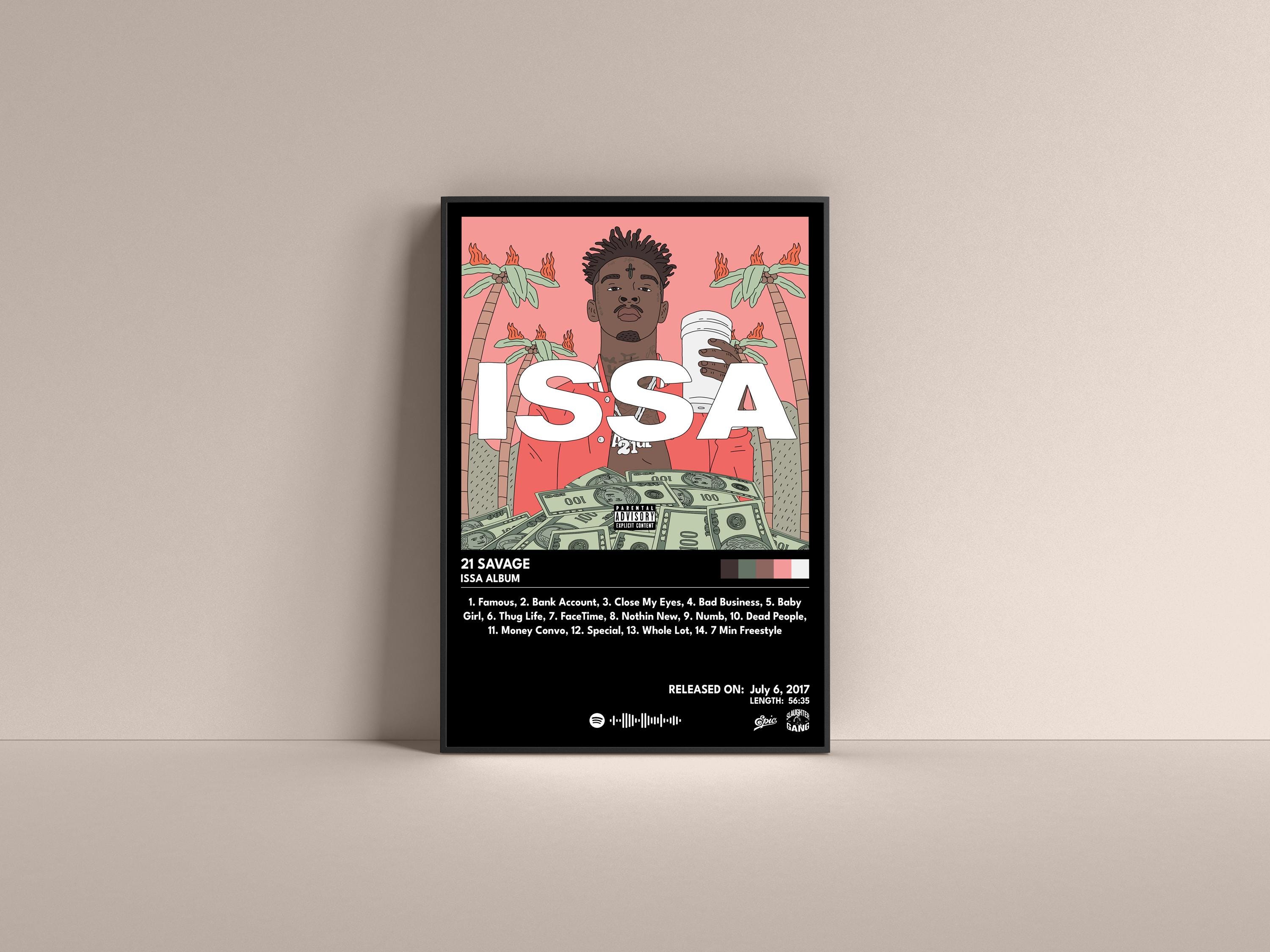 21 Savage Issa Album Poster, 21 Savage Gift Poster, 21 Savage Issa ...