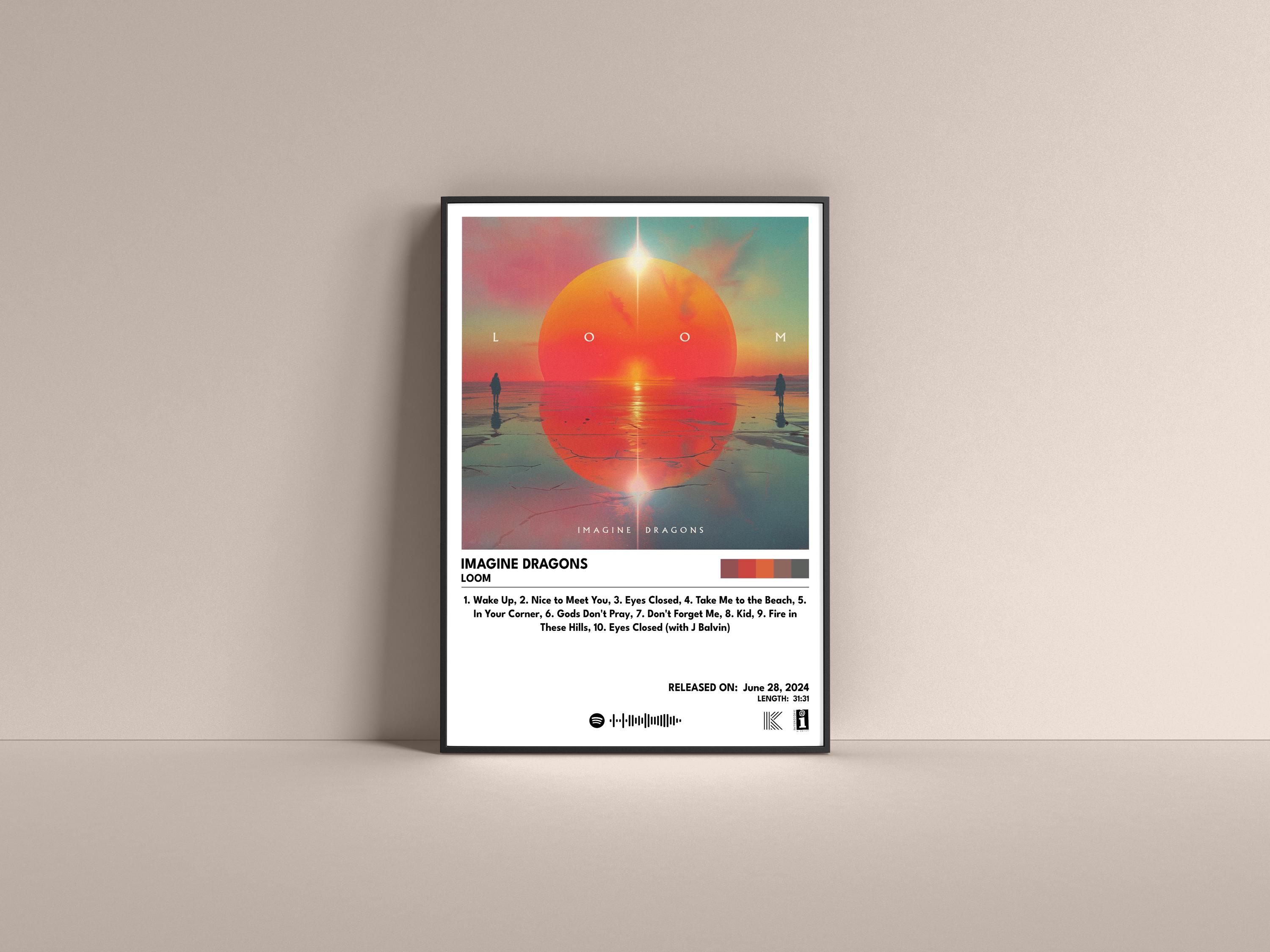 Imagine Dragons Loom Poster, Imagine Dragons Gift Poster, Imagine ...