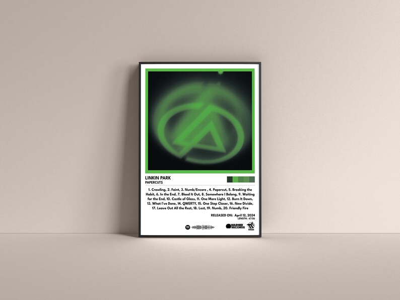 Linkin Park Papercuts Poster, Linkin Park Gift Poster, Linkin Park ...